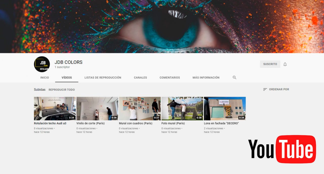 JDB Colors estrena canal en Youtube - Debergrafics